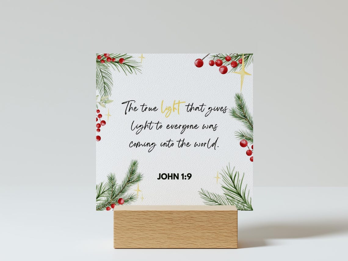 Christmas Scripture Card Printable Christian Bible Verses Tag for ...
