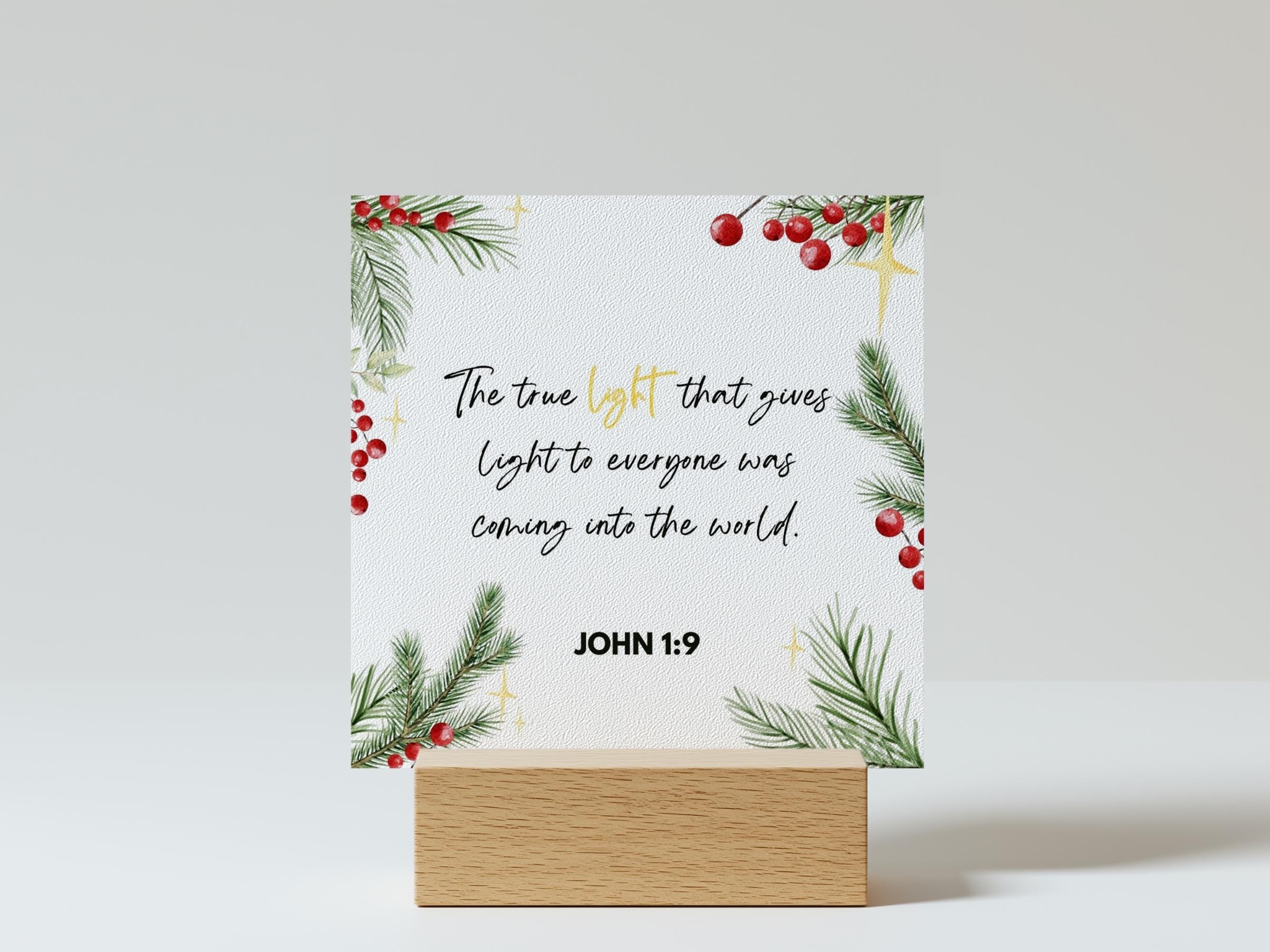 Christmas Scripture Card Printable Christian Bible Verses Tag for ...