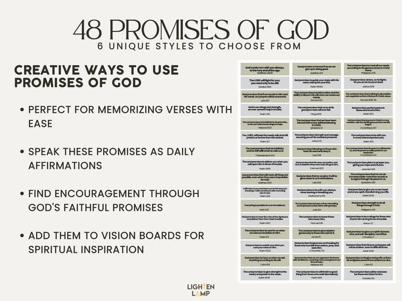 Printable Scripture Cards Gods Promises Bible Verse Encouraging Daily ...