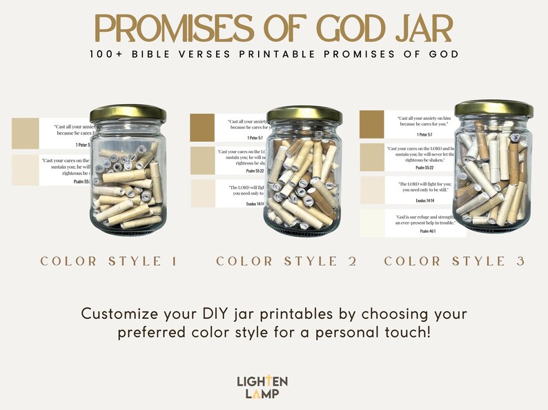 DIY Jar Bible Verse Printable Scriptures Jar Promises of God Jar ...