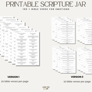 DIY Jar Bible Verse Printable Scriptures Jar for Emotions Christian Jar ...
