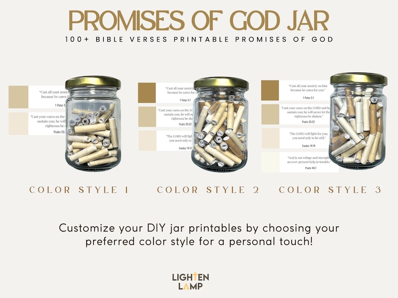 DIY Jar Bible Verse Printable Scriptures Jar Promises of God Jar ...