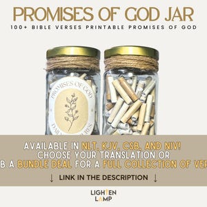 DIY Jar Bible Verse Printable Scriptures Jar Promises of God Jar ...