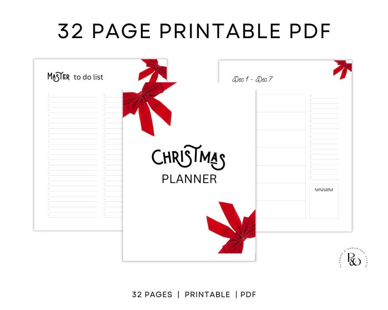 Christmas Planner Printable, Holiday Planner, Budget Planner, Gift ...