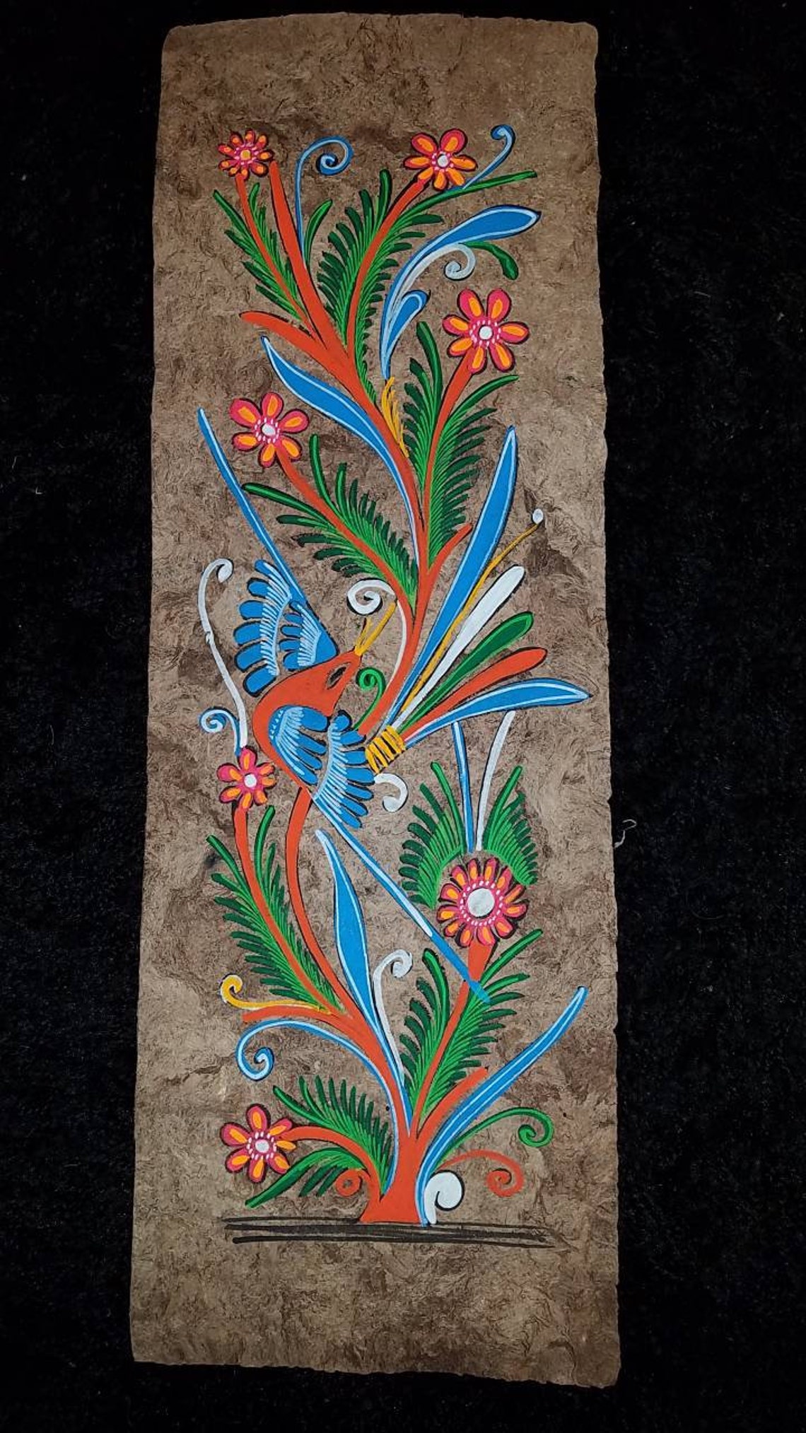 Set of Amate Bark Paintings of Birds Vintage Mexican Folk Art - Etsy