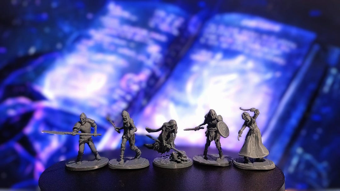 Villains Starter Pack 5 Pcs 28mm Miniature Pack Role Playing Miniature ...