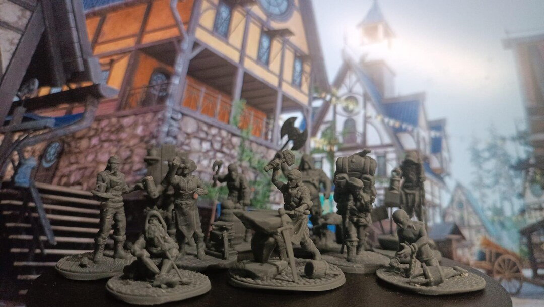 28mm Miniatures Pack Npcs 10 Pcs Non-player Characters RPG Miniature ...