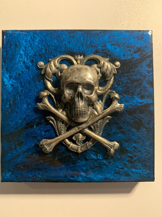 Blue Skull And Crossbones