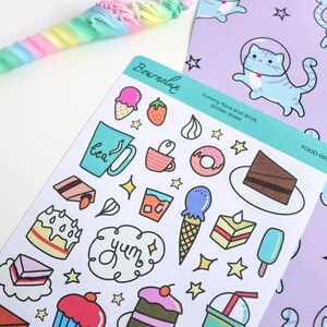 Yummy Food and Drink Planner Sticker Sheet Colourful Stickers - Etsy