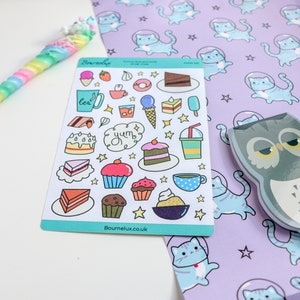 Yummy Food and Drink Planner Sticker Sheet Colourful Stickers - Etsy