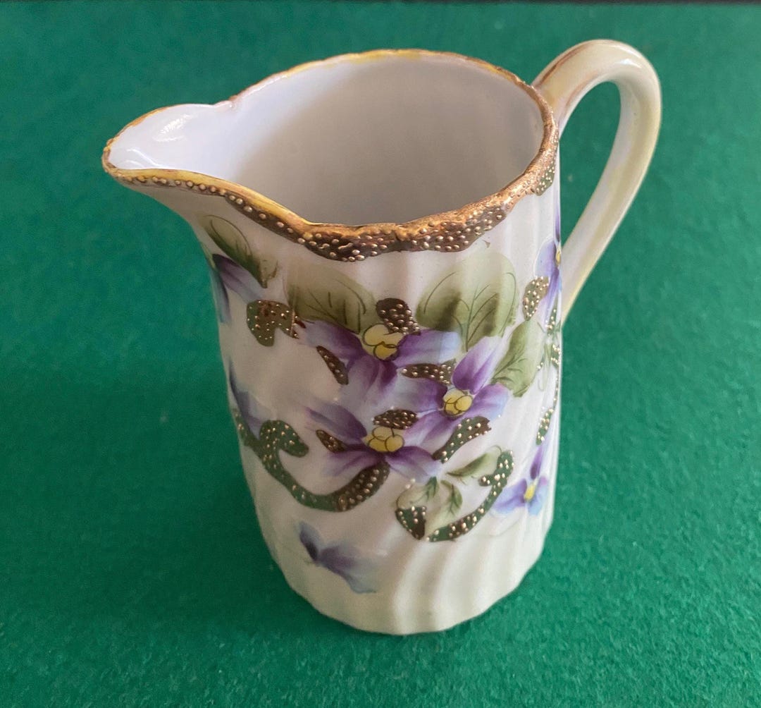 Vintage, Nippon, Hand Painted Morimura Gumi, Milk Pitcher, 4 3/4” Tall ...