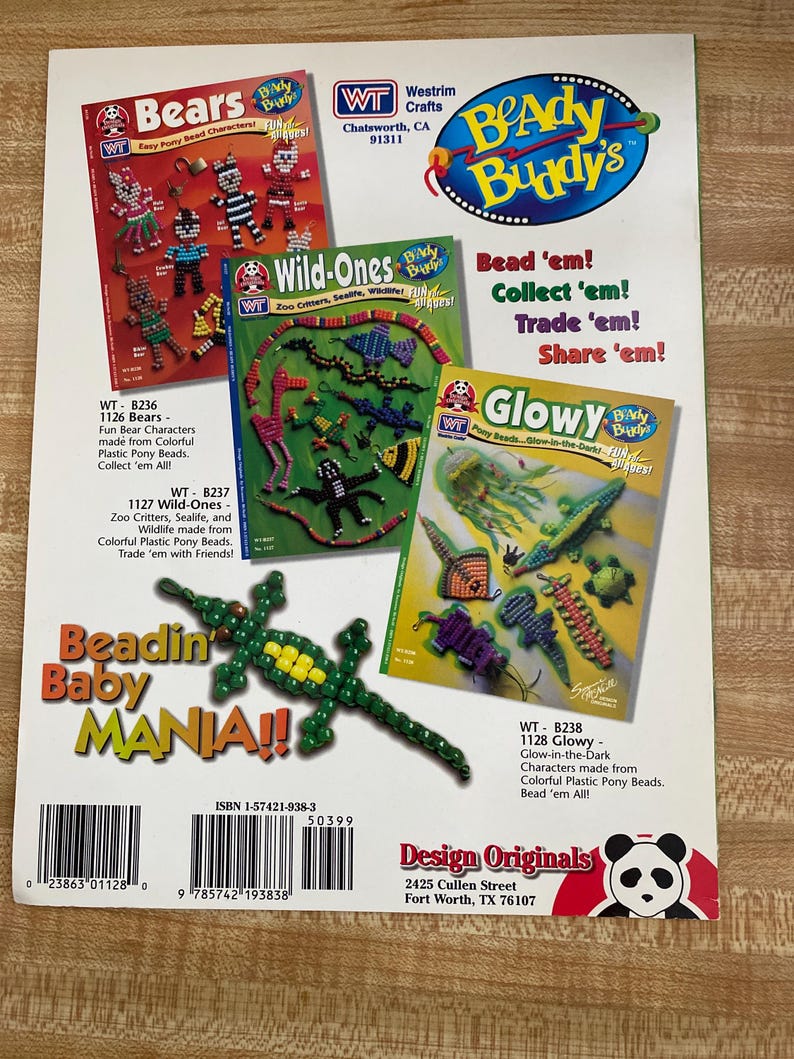 Beady Buddy’s Glowy, Glow in the Dark Pony Beads, No. 1128, 1998 ...