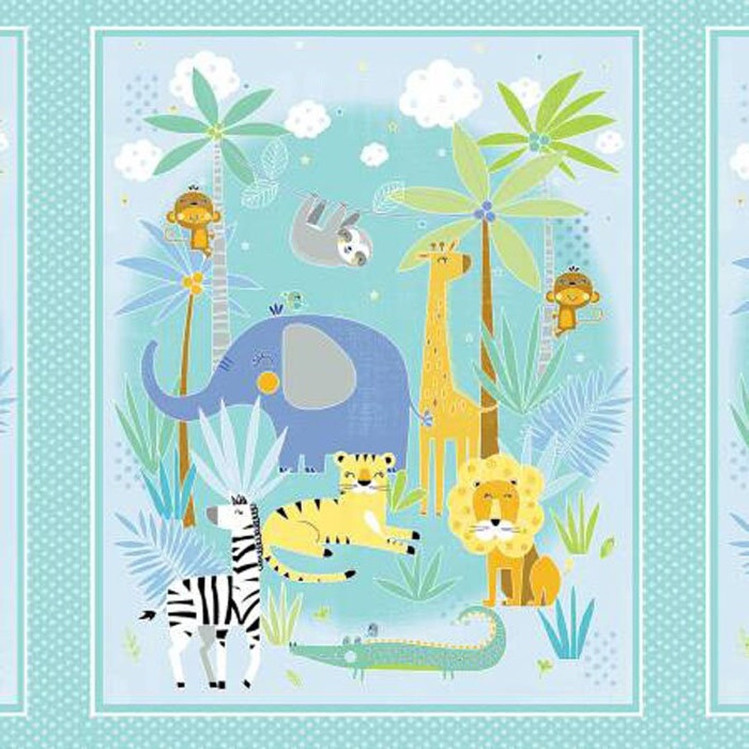 Sweet Safari Panel Kanvas Studio Jungle Safari Panel Multi 09892-99 ...