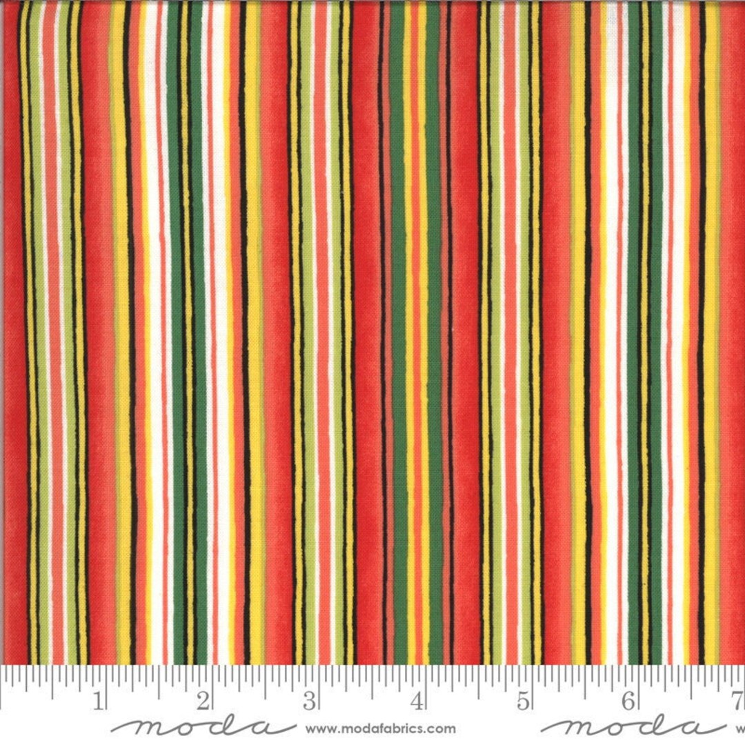 Moda Fabric Homegrown Salsa Black Red Stripe 19972-13 100% Cotton ...