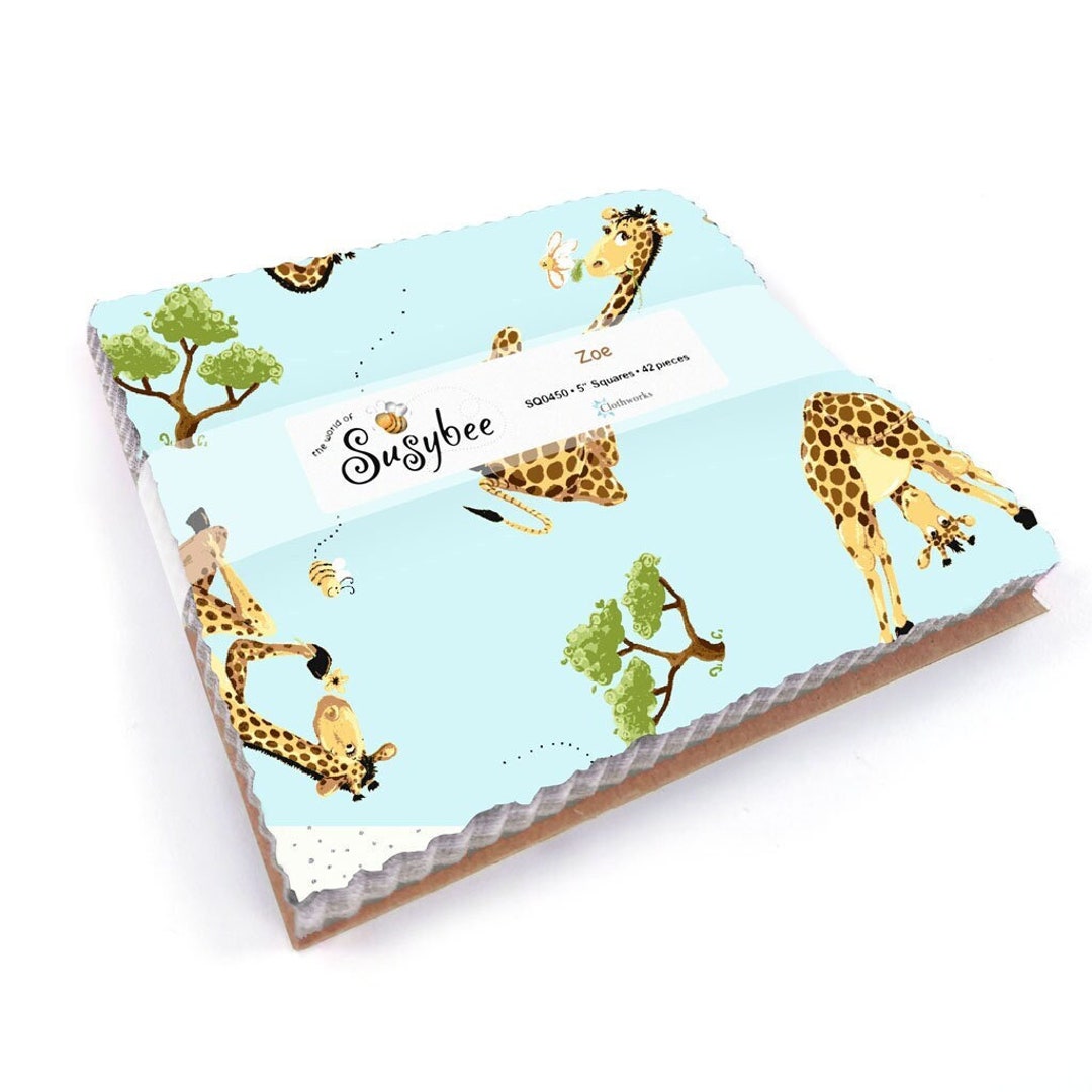 Susybee Precuts 5 Inch Squares 42 Pieces ZOE SQ0450 Clothworks Children's Quilts Crafts Sewing ...