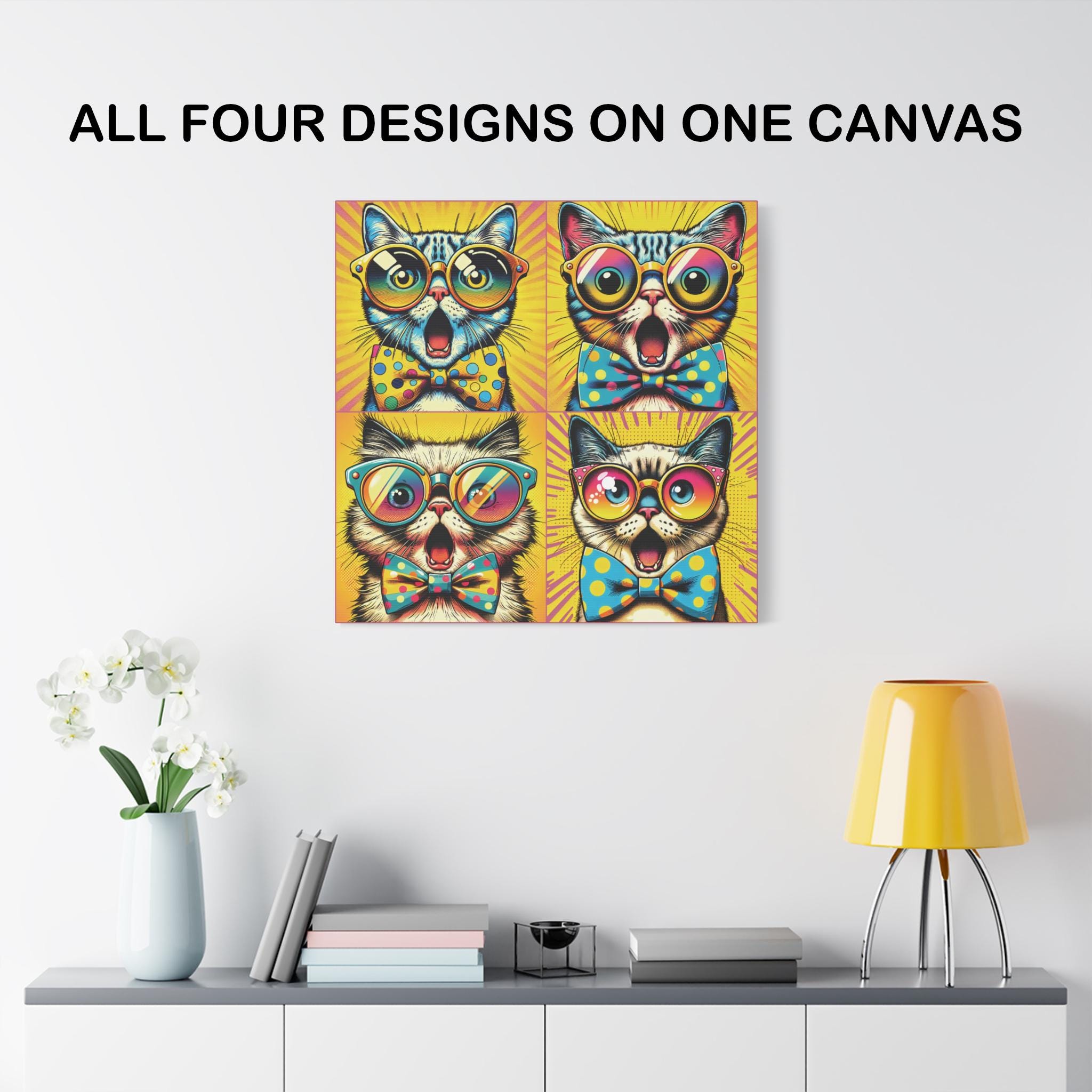 Four Pop Art Cats. Introducing the Cool Cat Pop Art Series Purrfect for ...