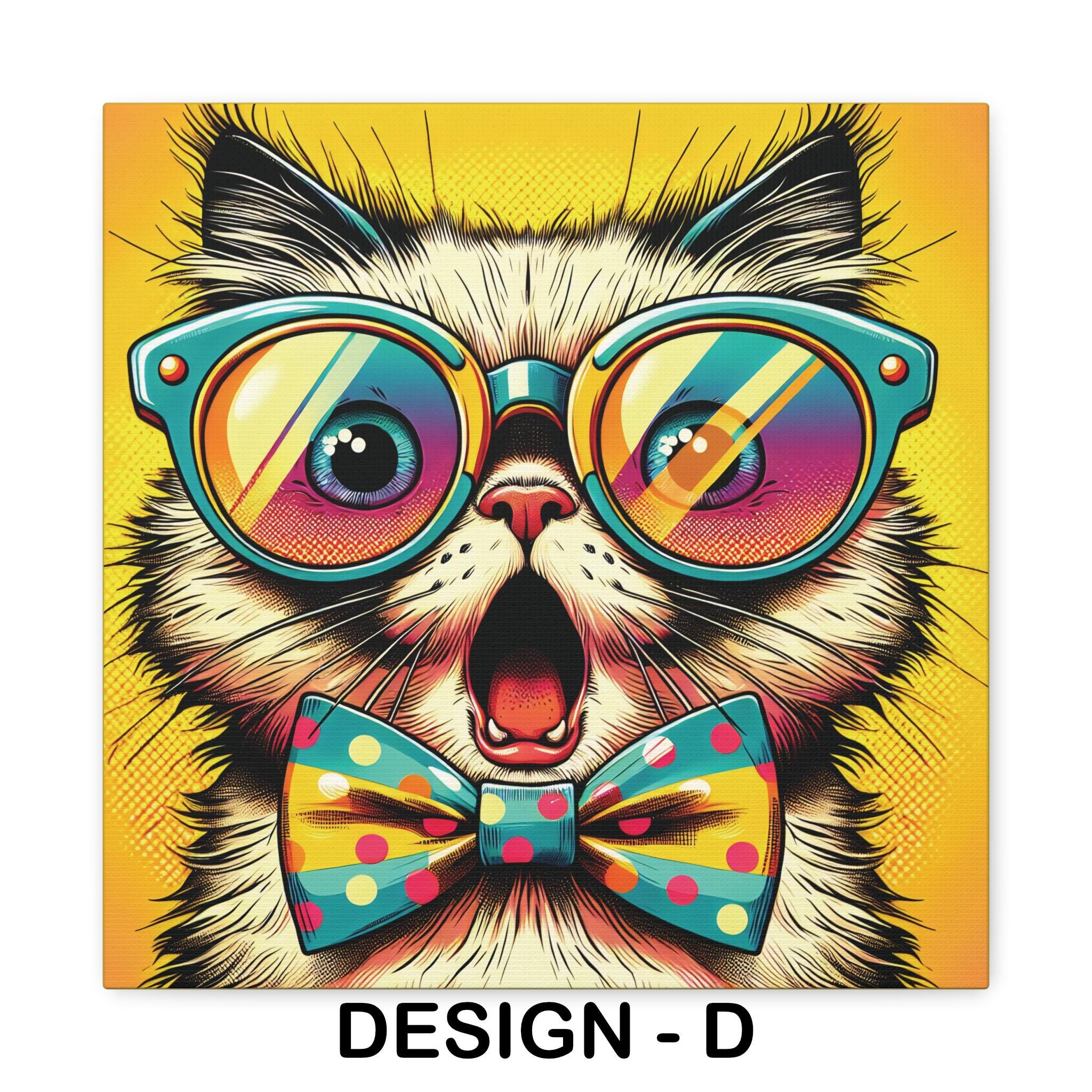 Four Pop Art Cats. Introducing the Cool Cat Pop Art Series Purrfect for ...