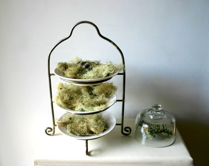 French Rustic Three Tier Metal and Porcelain Server - Etsy