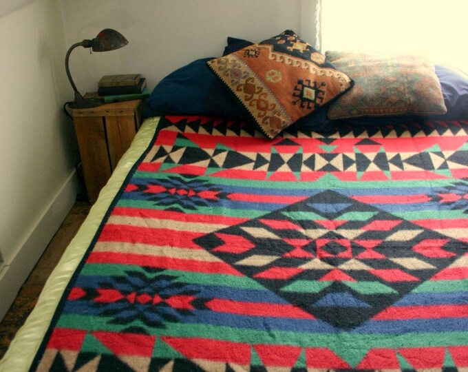 Vintage Pendleton Style Fleece Blanket - Etsy