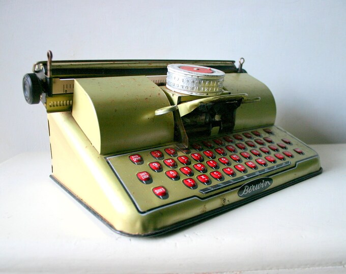 Vintage Tin Toy Typewriter Metal Kids Toy - Etsy