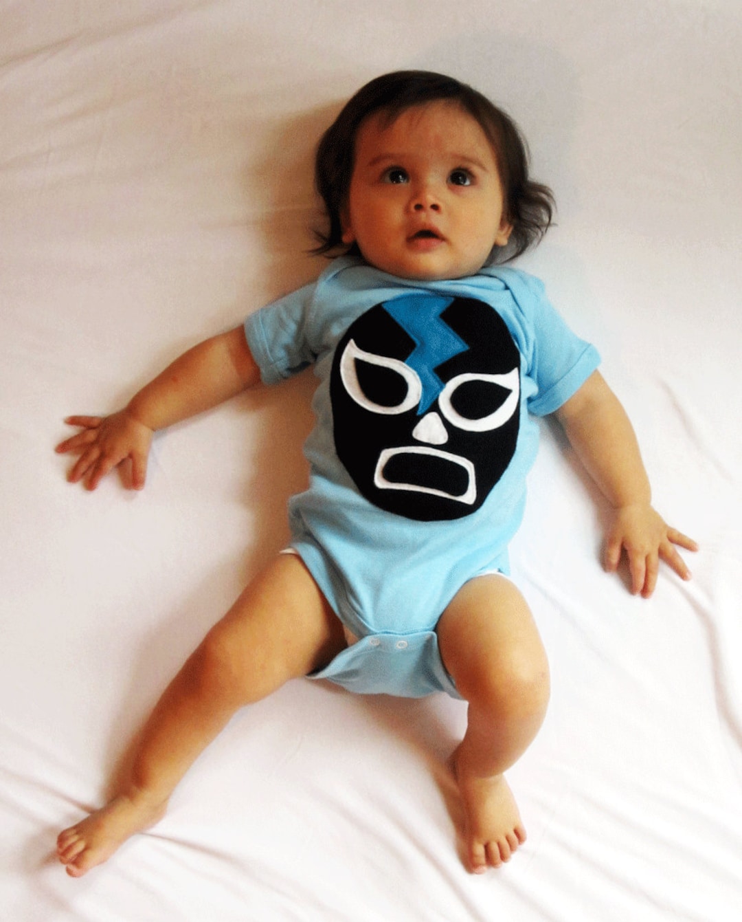 Baby Bodysuit - Luchador Negro - Black Mexican Wrestler -blue Infant ...