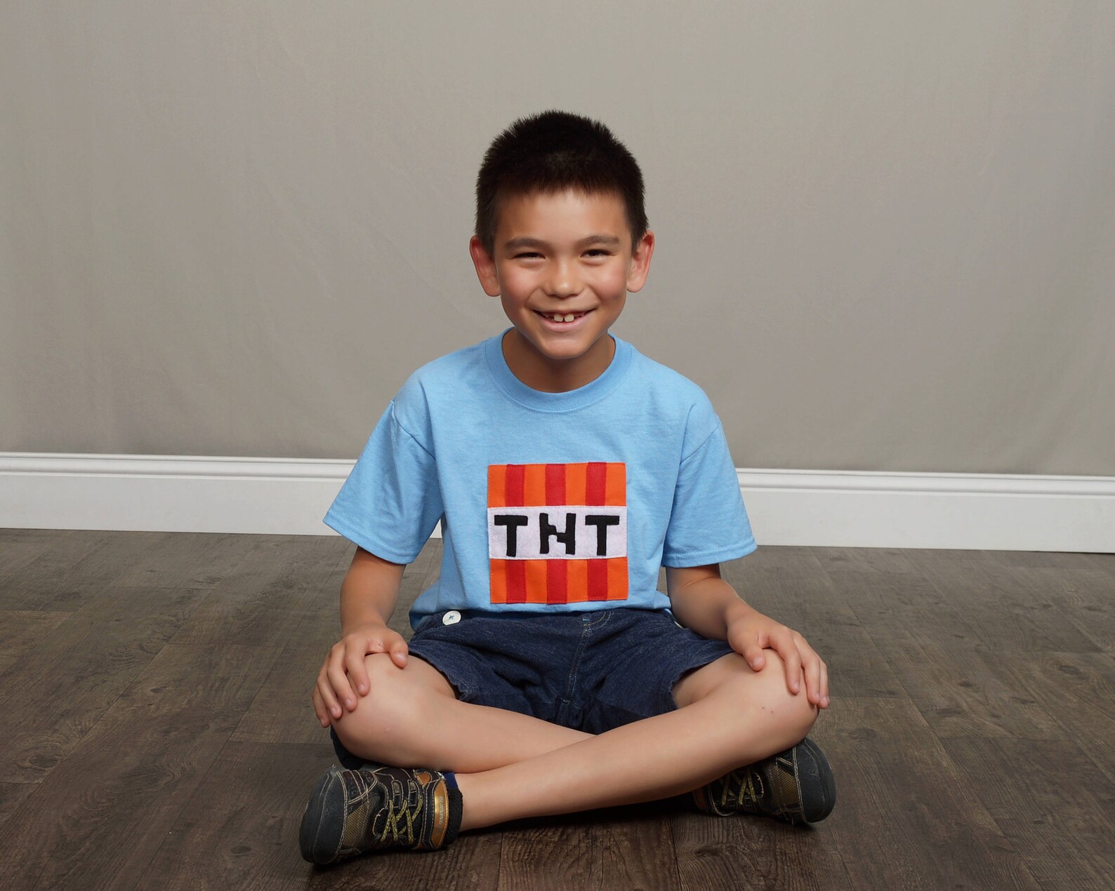 TNT Minecraft Inspired Kids Light Blue T-shirt - Etsy