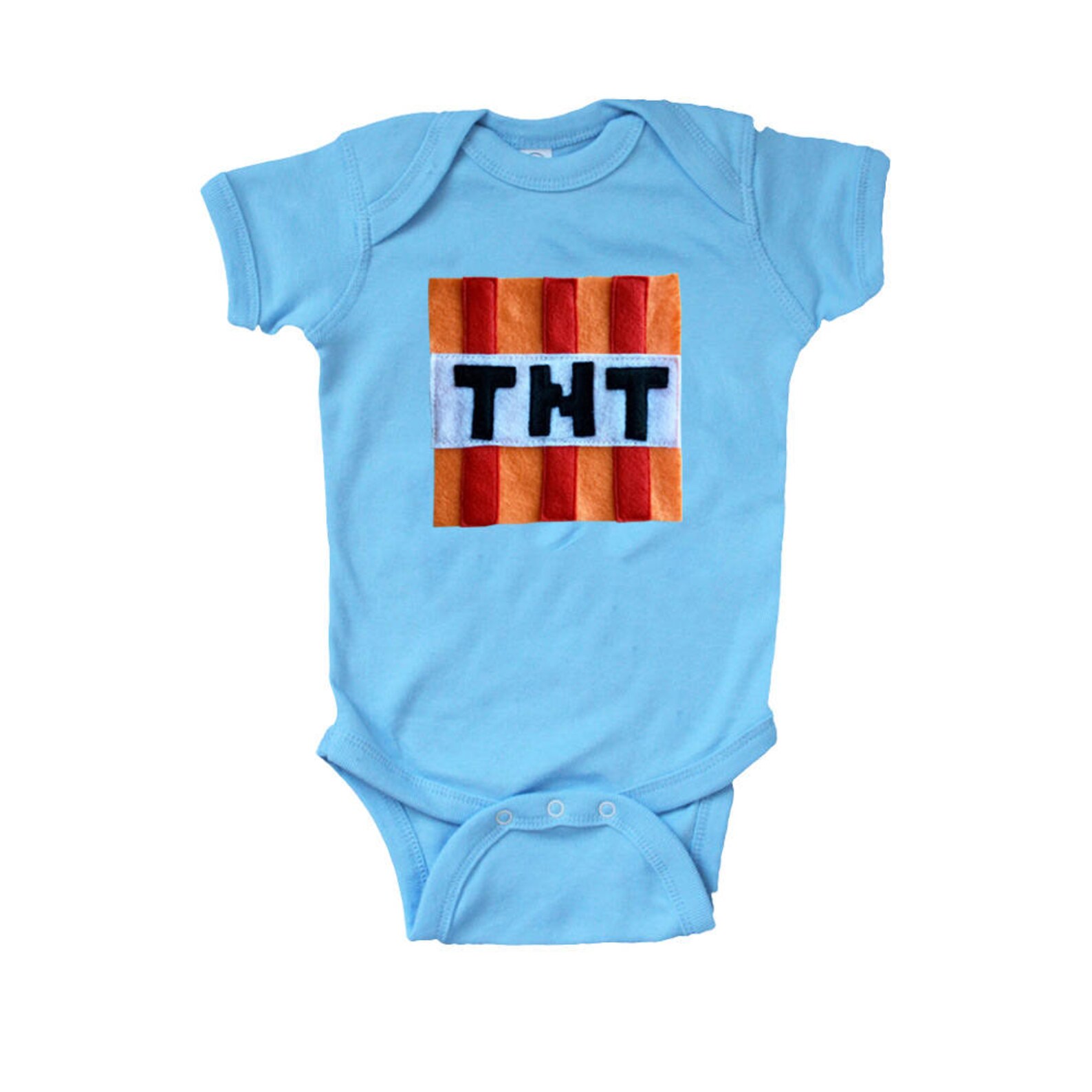 TNT Minecraft Inspired Light Blue Baby Bodysuit - Etsy