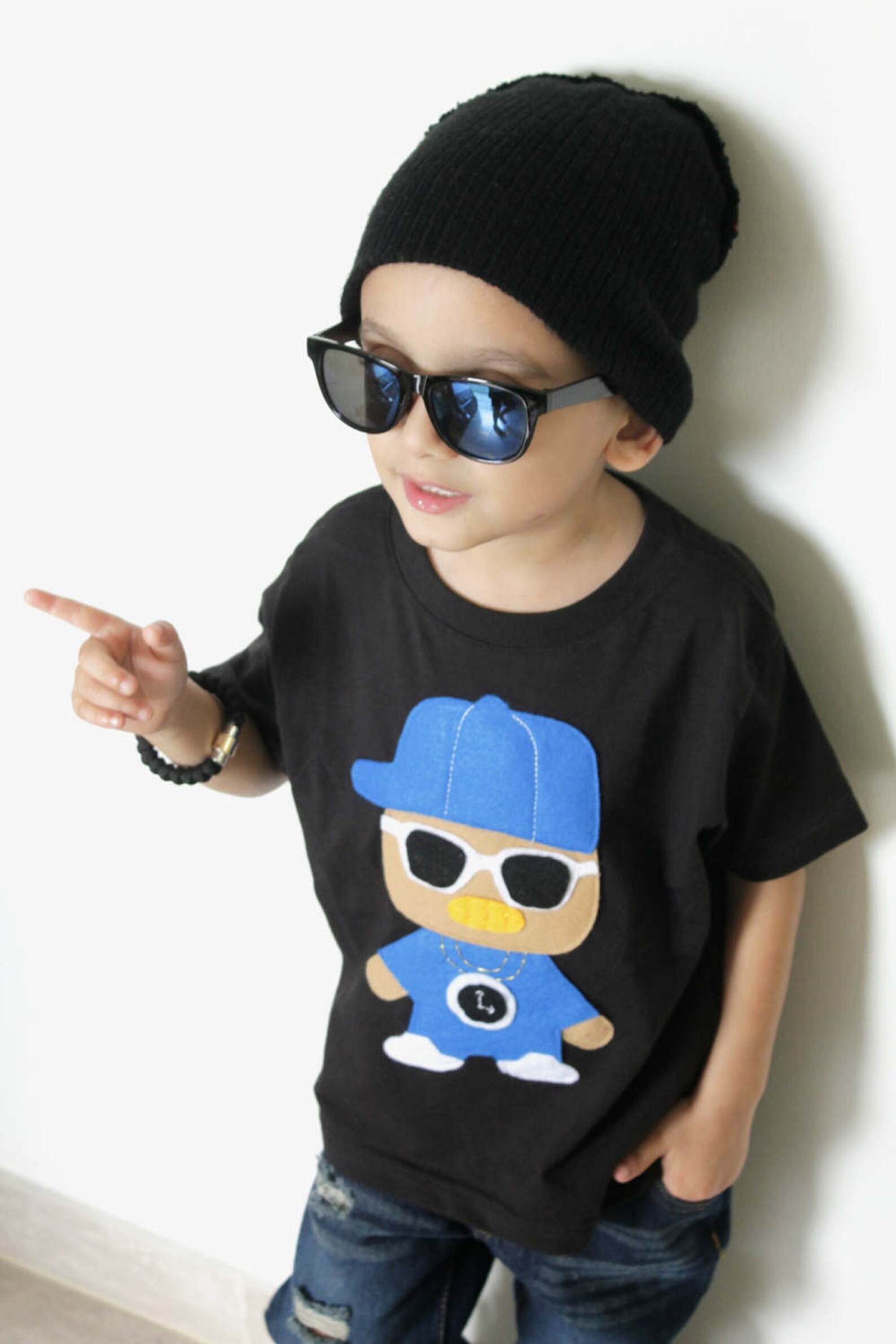 Rad Rapper - Clock - Kids T-shirt [BLACK] - Etsy