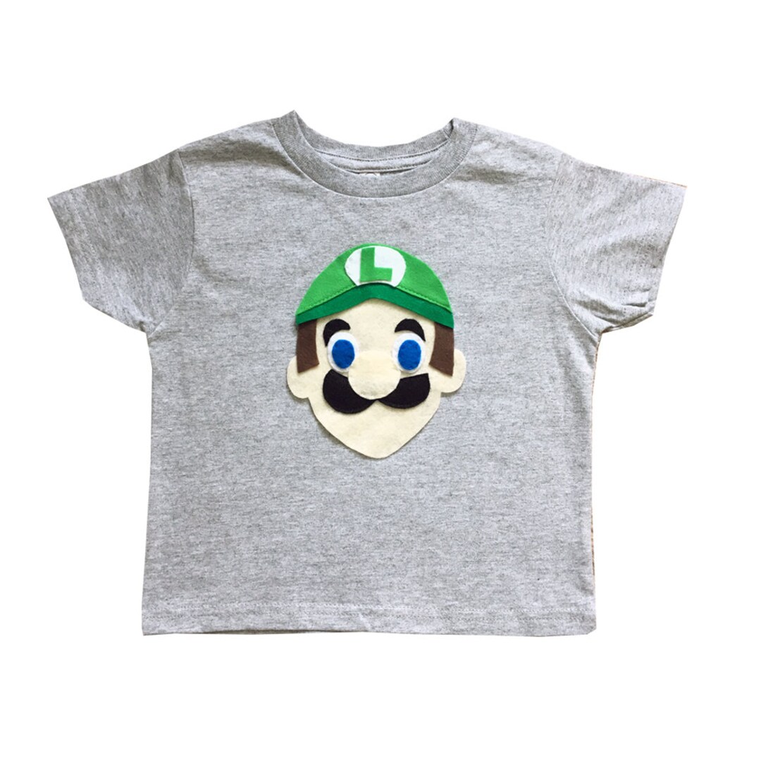 Luigi - Kids Grey T-shirt - Children's Clothing - Gift - Etsy