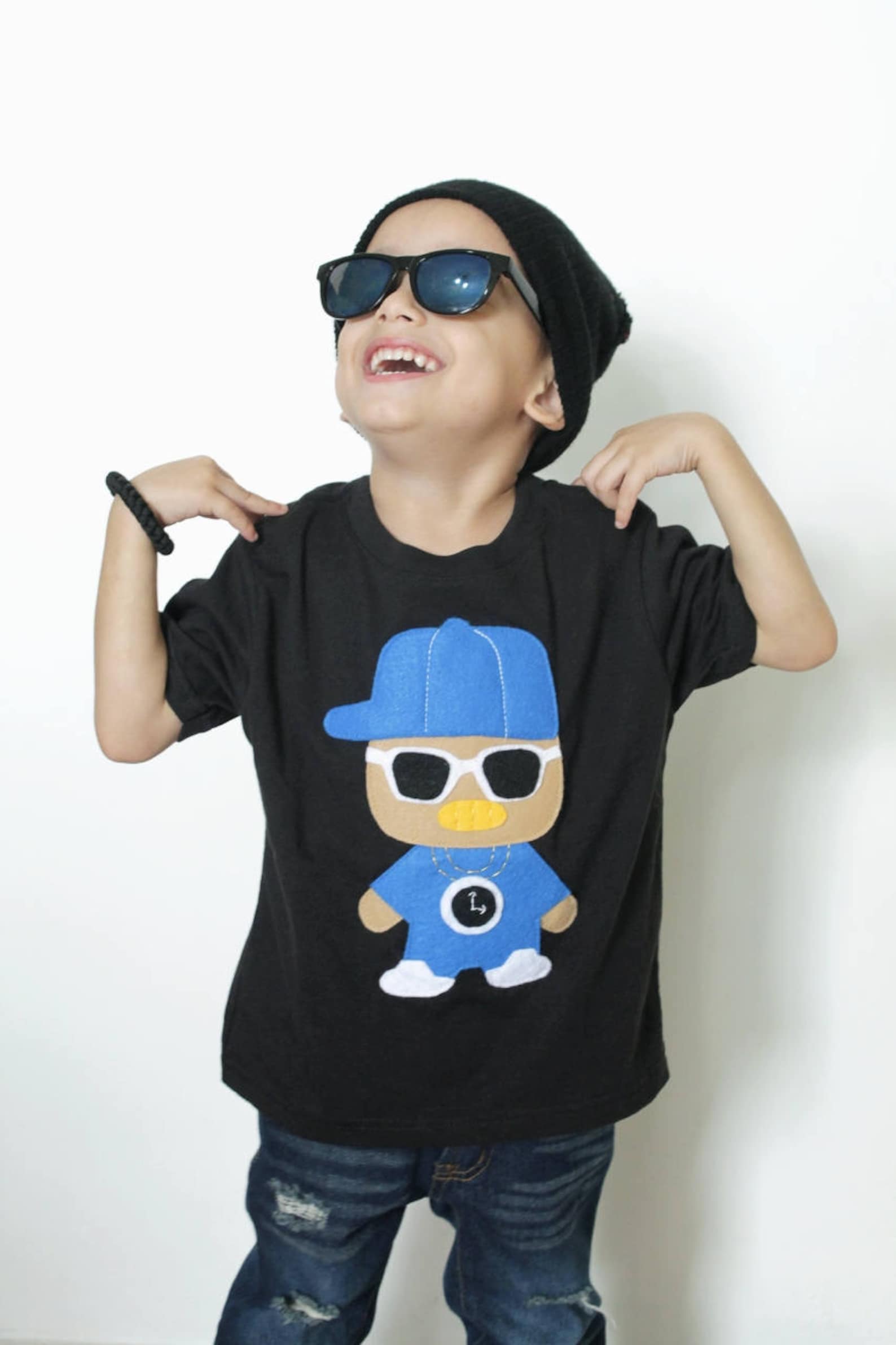 Rad Rapper - Clock - Kids T-shirt [BLACK] - Etsy