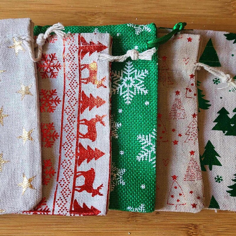 Christmas Cloth Bags - Etsy