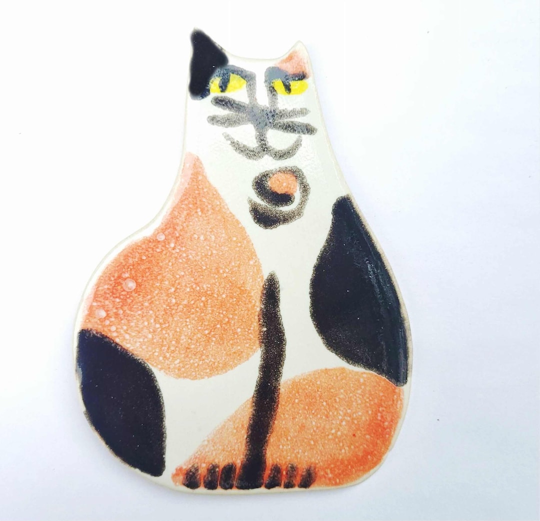 Calico Cat Mosaic Tile, Art Tile, Ceramic Cat Tile, Handpainted Mosaic ...