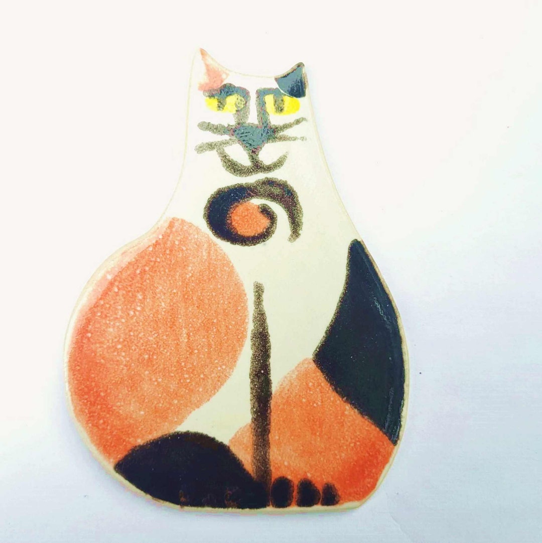 Calico Cat Mosaic Tile, Art Tile, Ceramic Cat Tile, Handpainted Mosaic ...