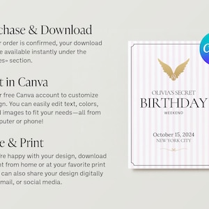 Victoria's Secret Birthday Invitation, Victoria's Secret Bachelorette ...
