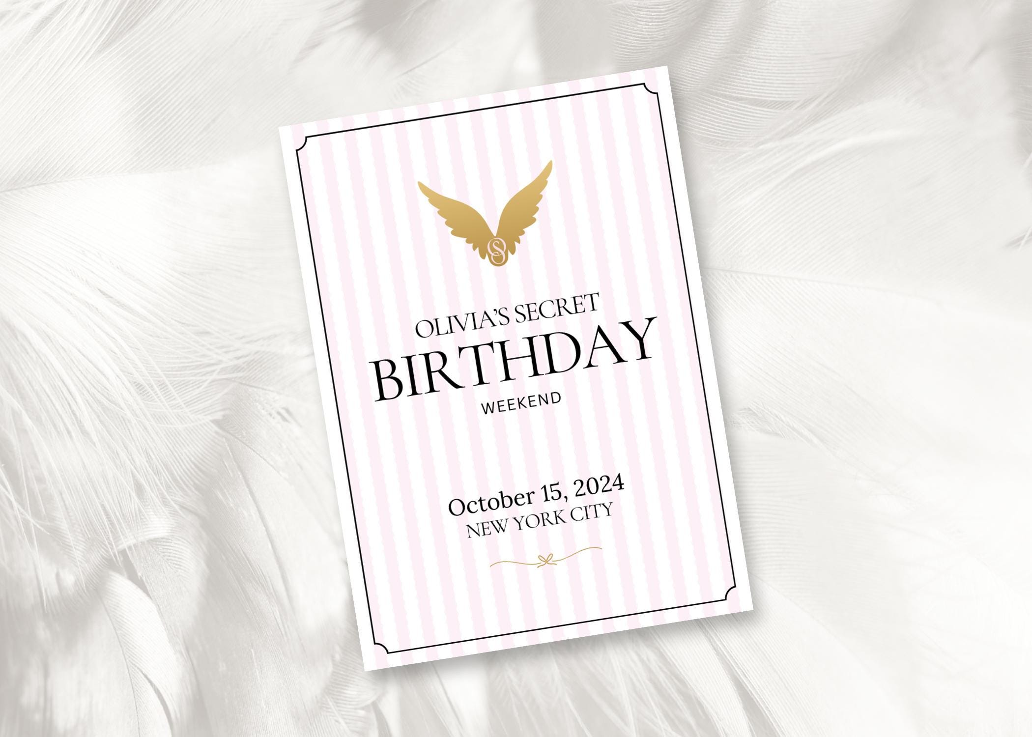 Victoria's Secret Birthday Invitation, Victoria's Secret Bachelorette ...
