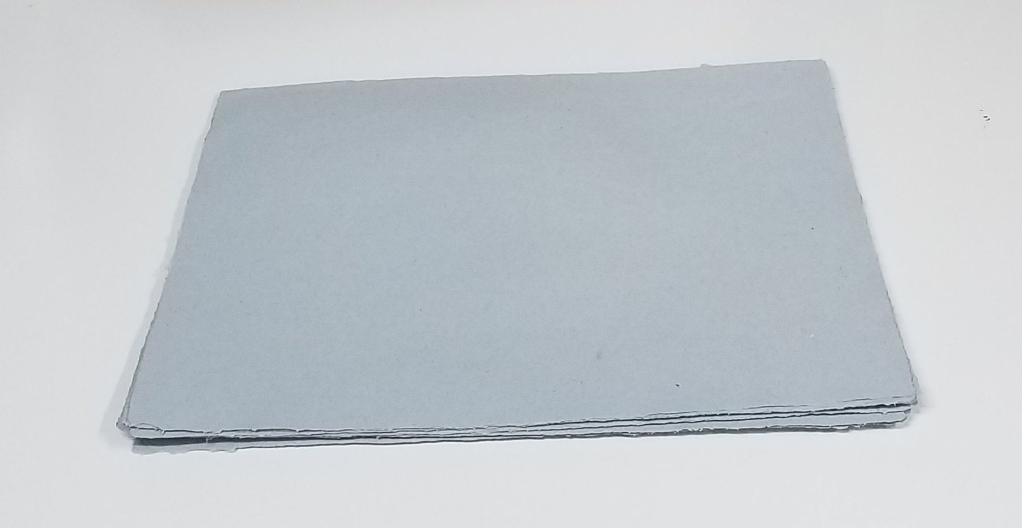 1 Sheet - Blue Tone Heavyweight Paper - Mixed Fibers - Coarse Tooth ...
