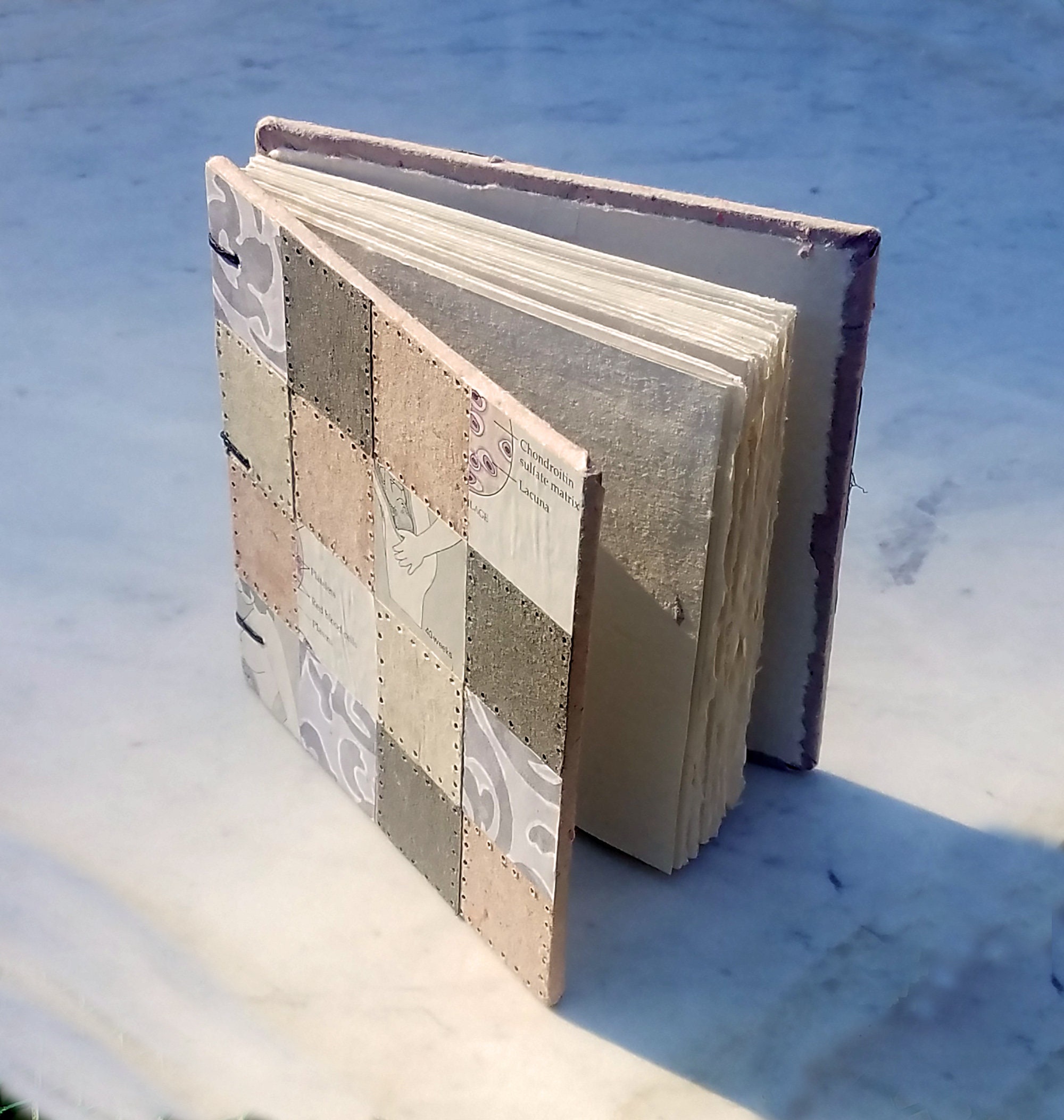 5.5x5.5 In. Maternity Collage Coptic Stitch Sketch Journal, Handmade ...