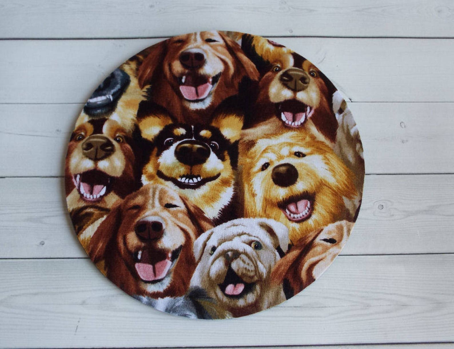 Dogs Mousepad / Mouse Pad / Mat Round or Rectangle Dog | Etsy