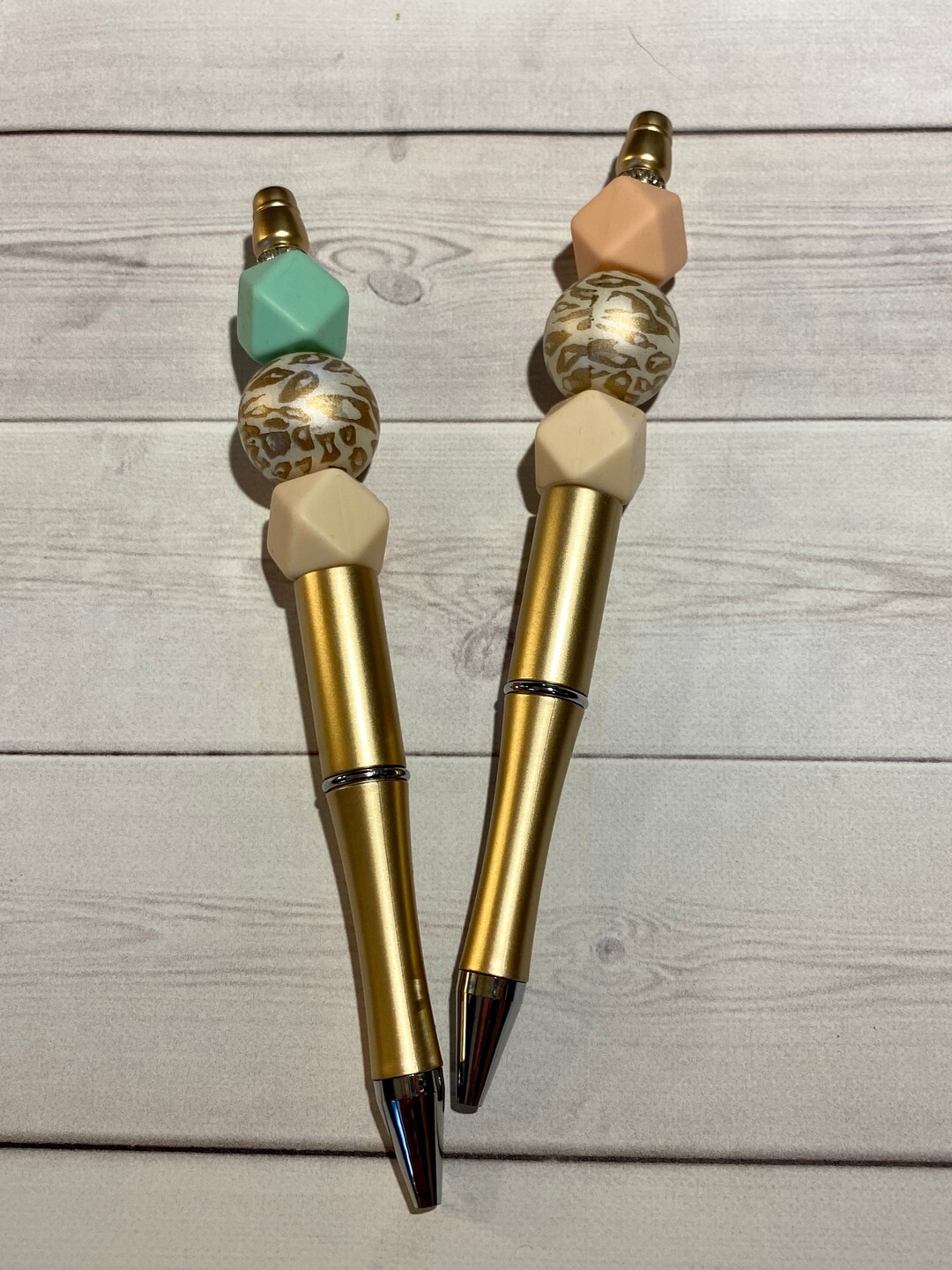 Cheetah Beaded Pen, Silicone Beaded Pen, Christmas Gift for Teacher ...