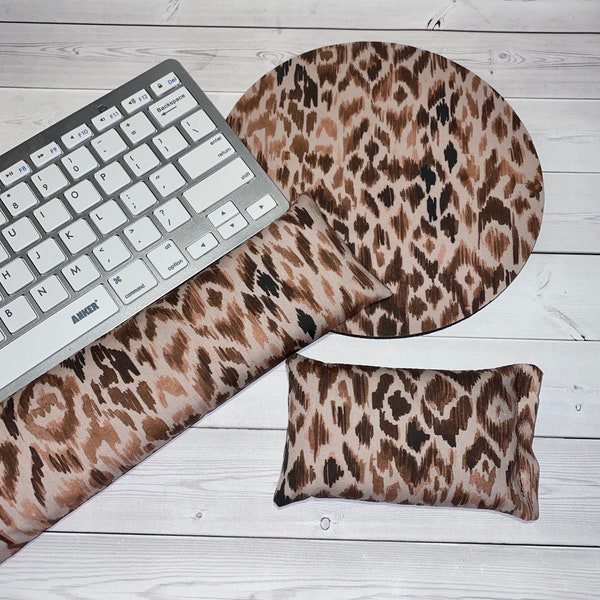 Leopard Print Mouse Pad and Keyboard - Etsy