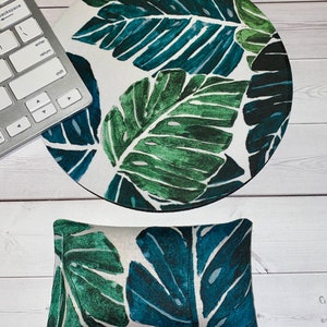 Monstera Leaves Mouse Pad Set Mouse Wrist Rest And/or Keyboard Rest ...