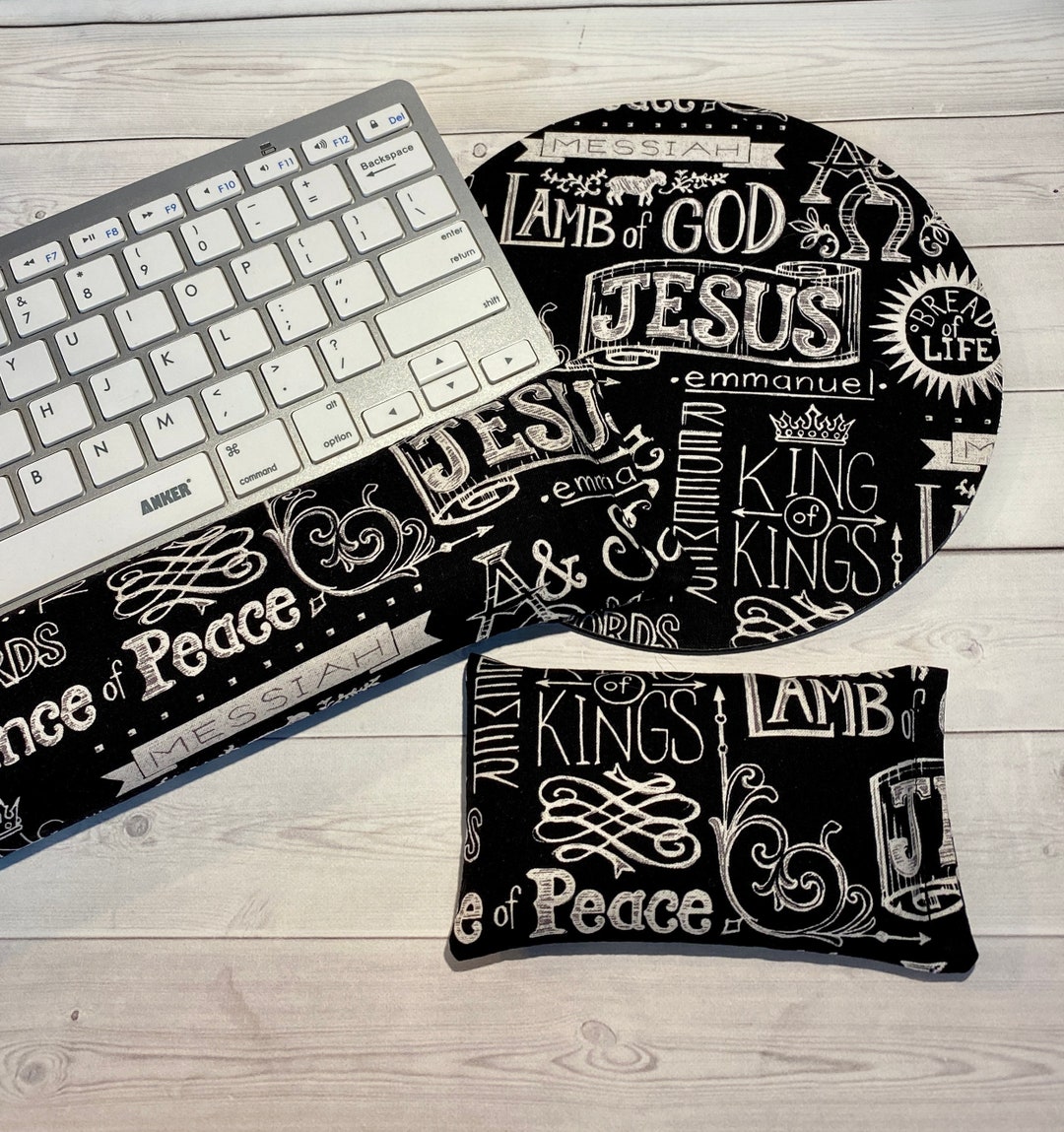 Jesus Christian Mouse Pad Set - RICE Mouse Wrist Rest And/or Keyboard ...
