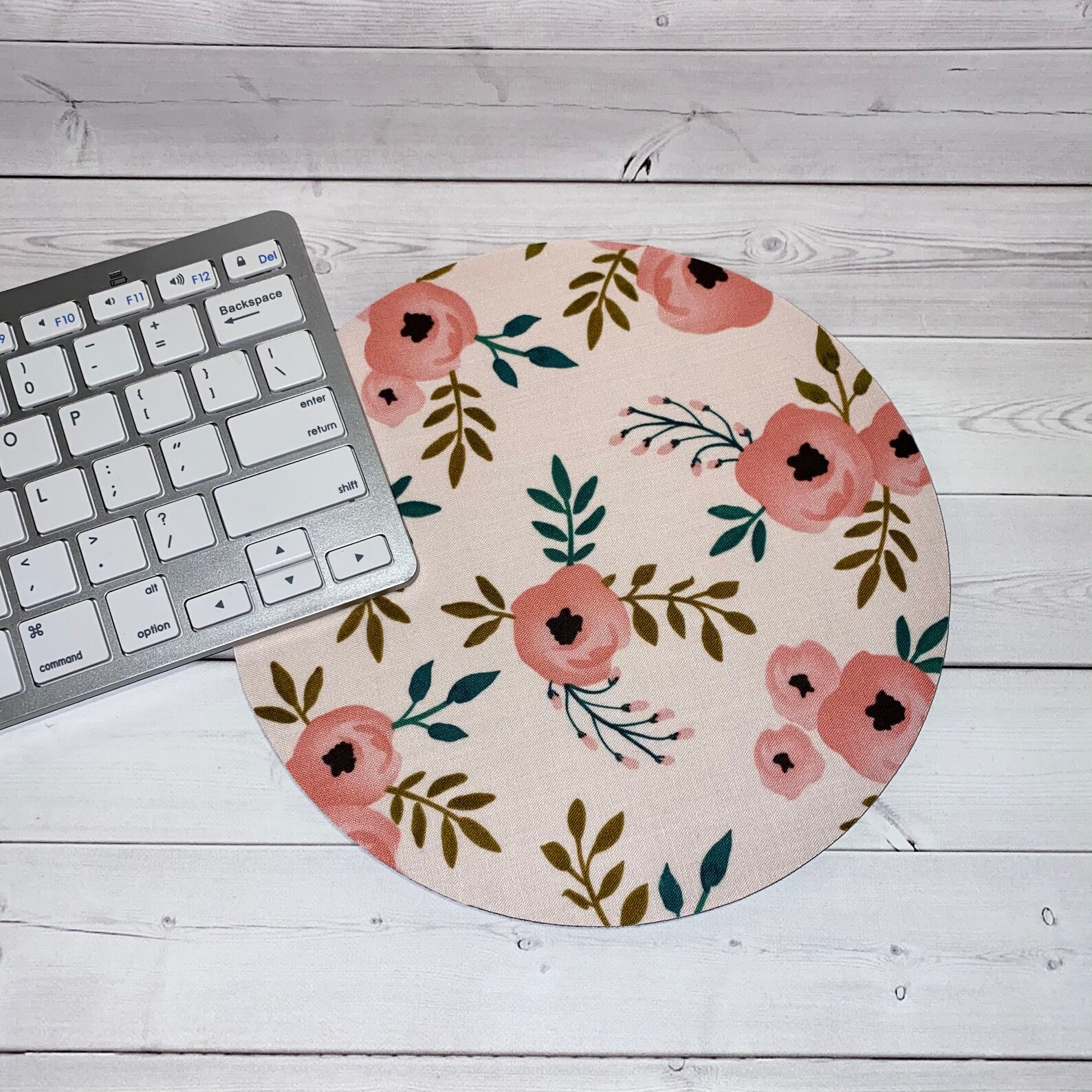 Pink Floral Flowers Mouse Pad Set Mouse Wrist Rest | Etsy
