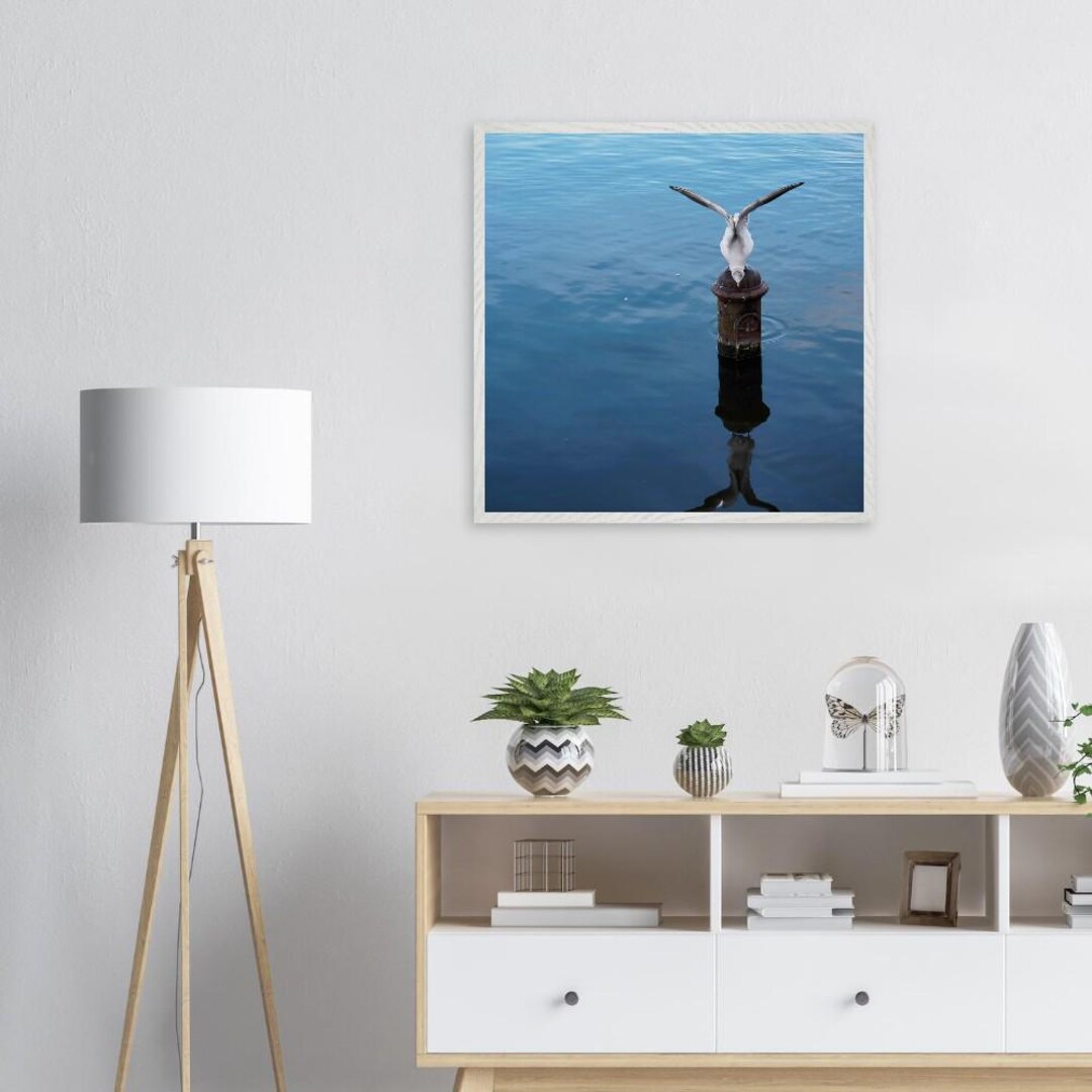 Finding Balance: A Seagull's Perspective | Framed Photo Print - Etsy