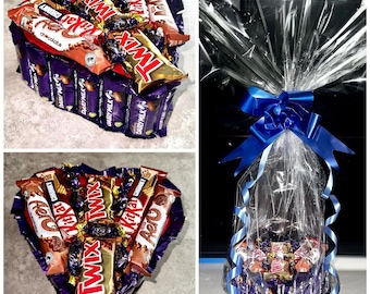 Chocolate Cadburys Dairy Milk Flake Twirl Fredo Heart Bouquet Gift ...