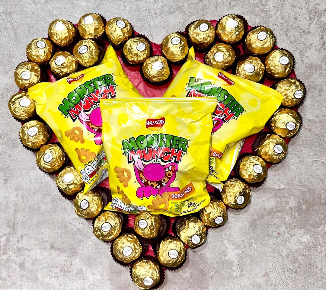 ANY CRISPS - Large Ferrero Rocher Monster Munch Chocolate Heart Platter ...
