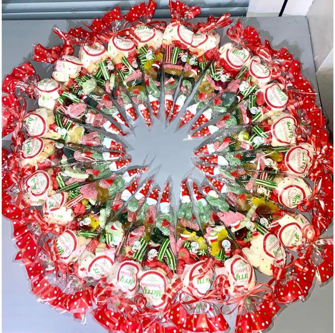 Christmas Prefilled Cone Sweet Sweets Candy Treats Kids Santa Snowflake ...