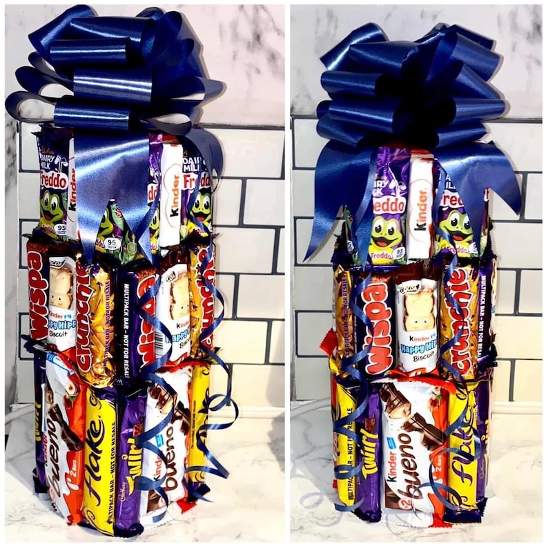 1FT Chocolate Bar Tower Kinder Flake Cadburys Bouquet Gift Valentines ...