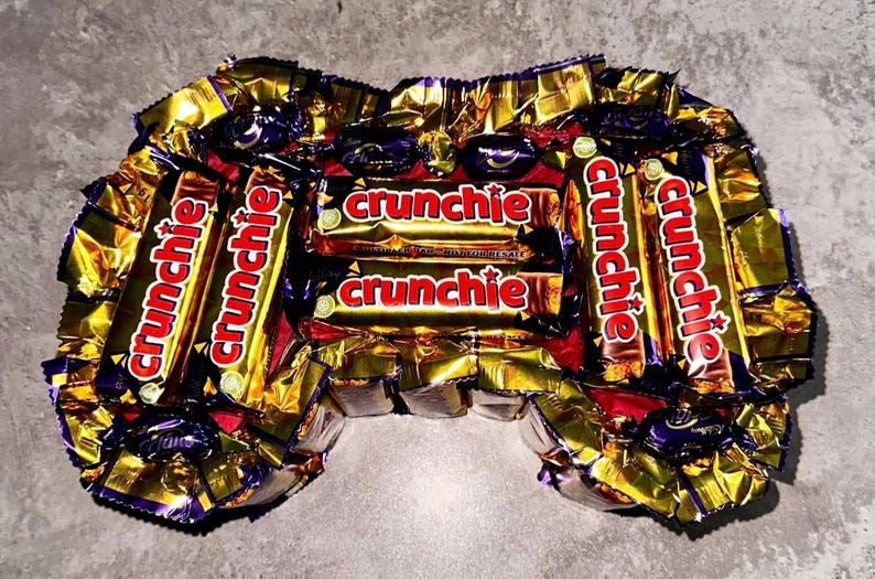 Crunchie Cadburys Chocolate - Gaming Controller Shape Gamer Bouquet ...