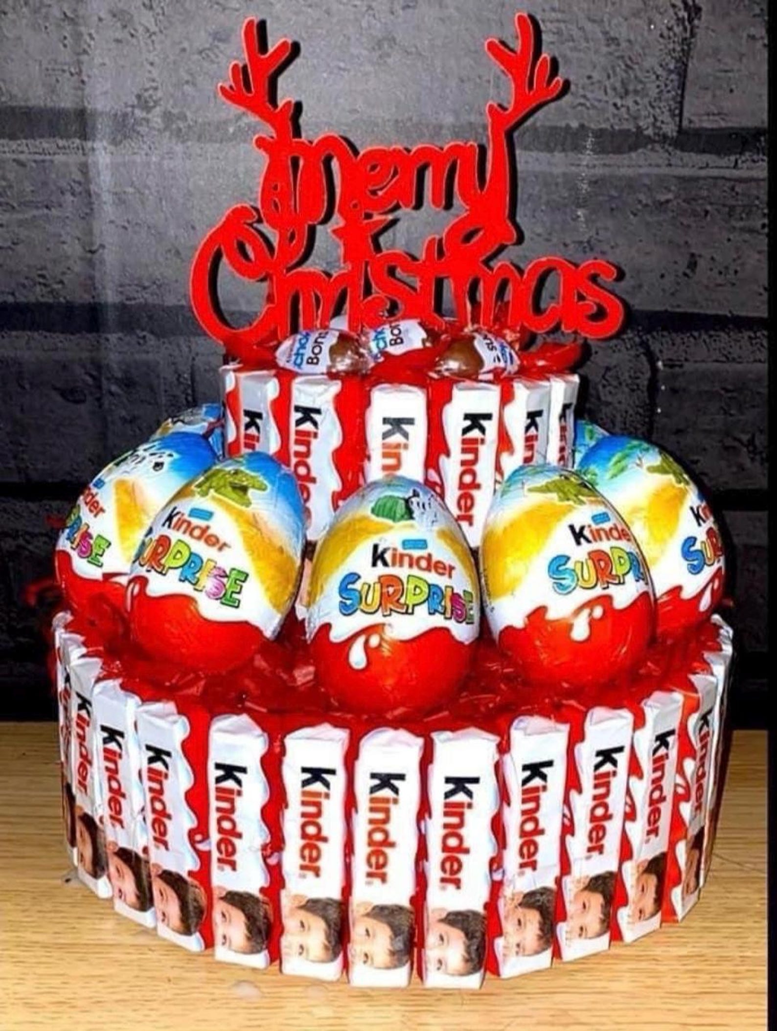 2 Tier- Chocolate Kinder Hippo Egg Bueno Bouquet Gift Chocolates Bar ...
